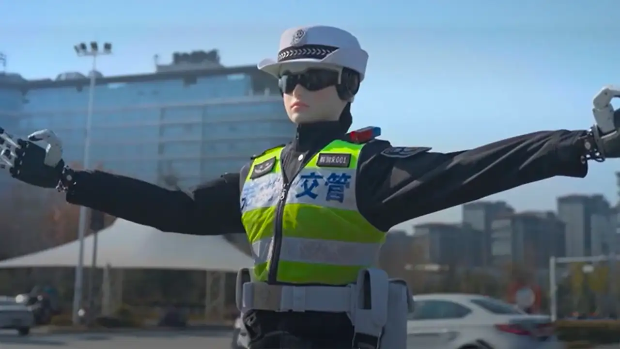 Kineski robot saobraćajac reguliše saobraćaj na gradskim ulicama